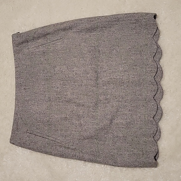 Talbots | Skirts | 32 Talbots Gray Skirt Wfaint Multi Color Thread ...